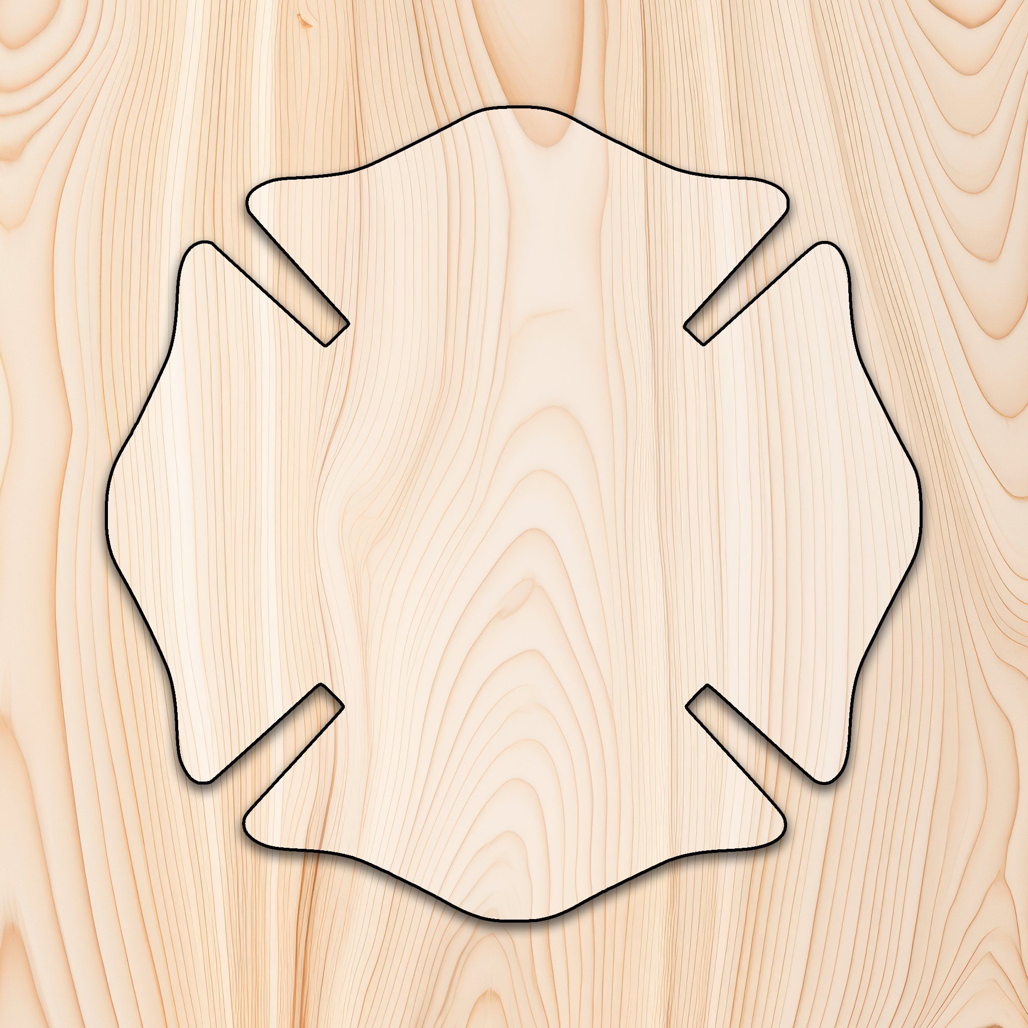 Maltese Cross Plaque Acrylic Router Template – Bad Owl Tool